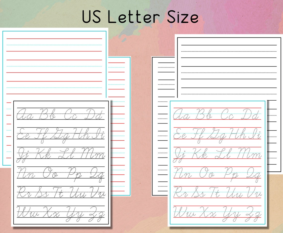 Printable Cursive Alphabet Tracing Page, Handwriting Practice, ABC ...