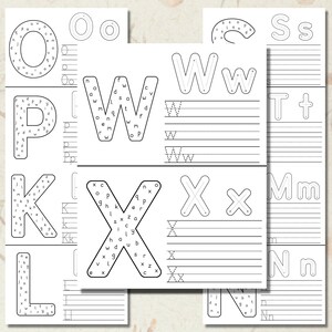 Printable Find and Trace and Write Alphabet Worksheets, Handwriting ...