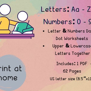 Printable Do-a-dot Letters and Numbers Worksheets, Dot Marker ...