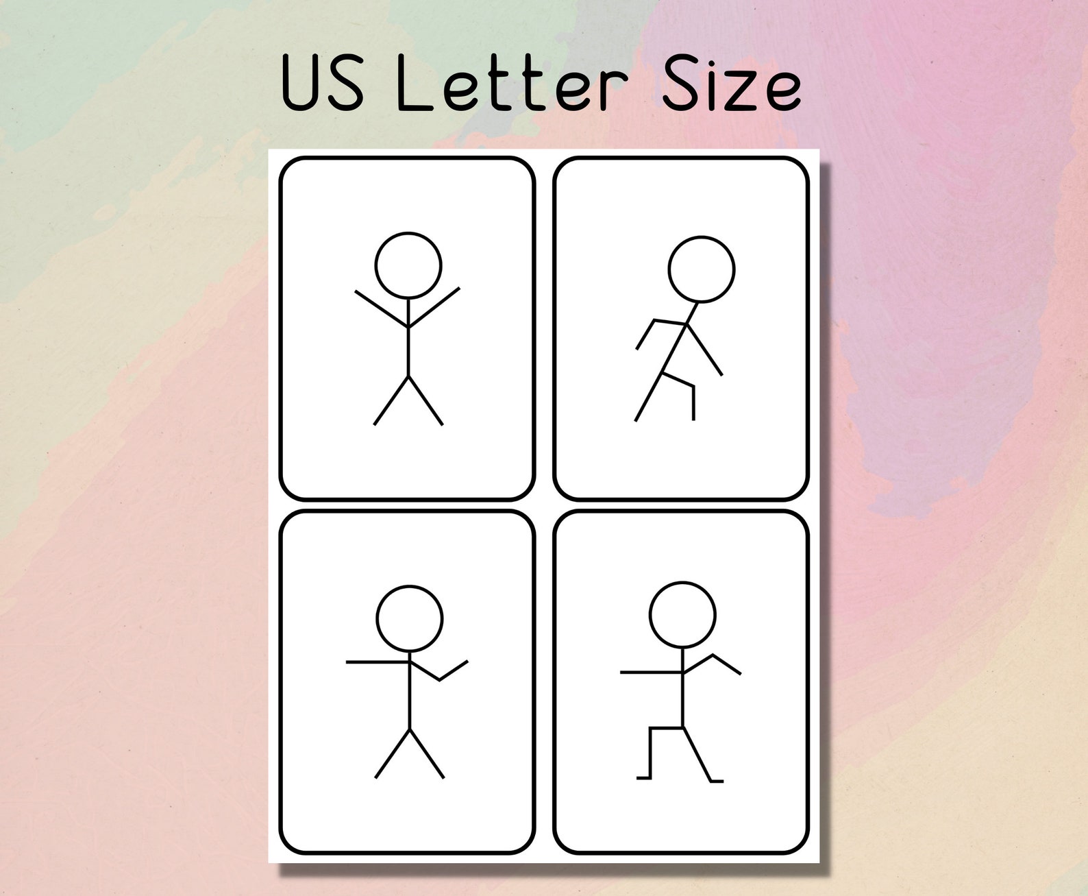 Printable Stickman Preschool Activity Pages, Educational Fun Game ...