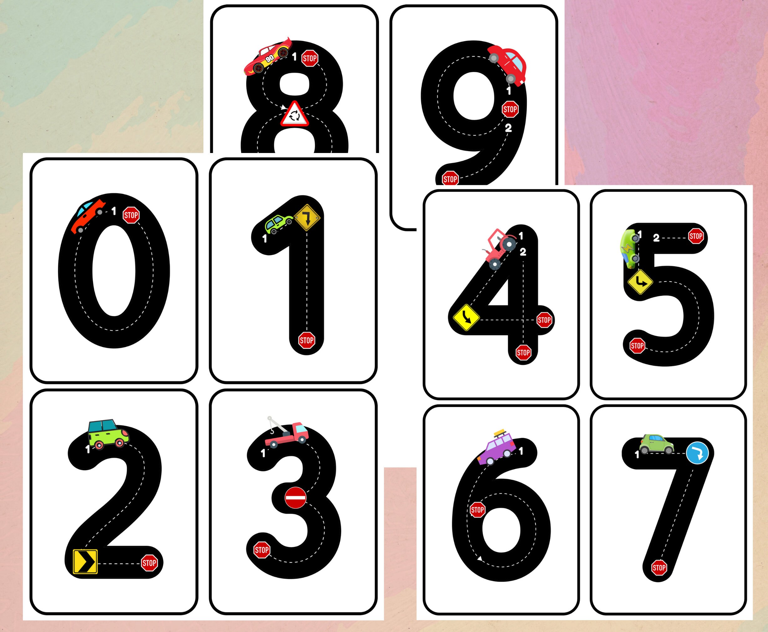 Printable Number Flashcards, Number Tracing Cards, Learn to Write ...