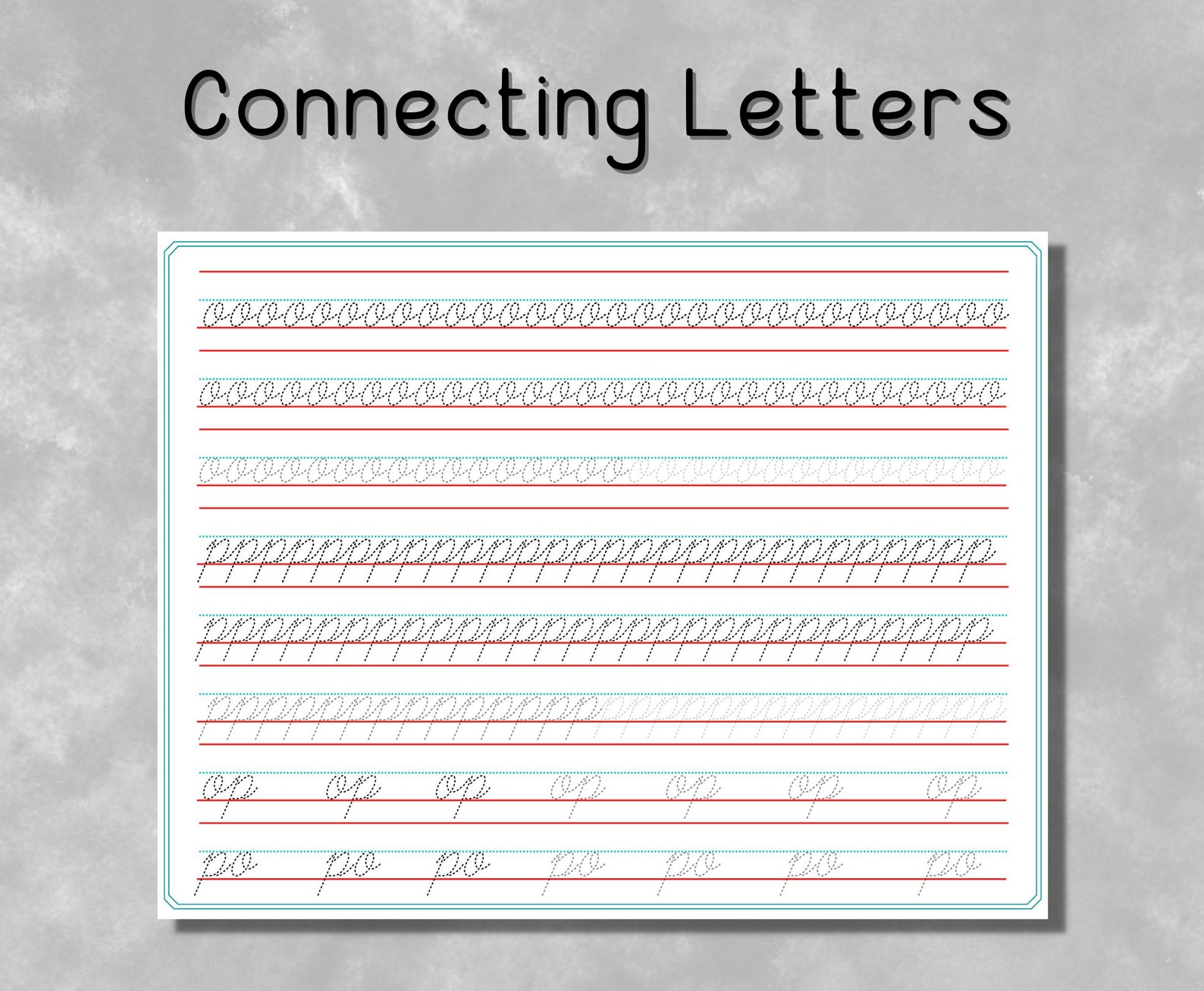 Printable Cursive Alphabet Tracing Pages, Handwritting Practice ...