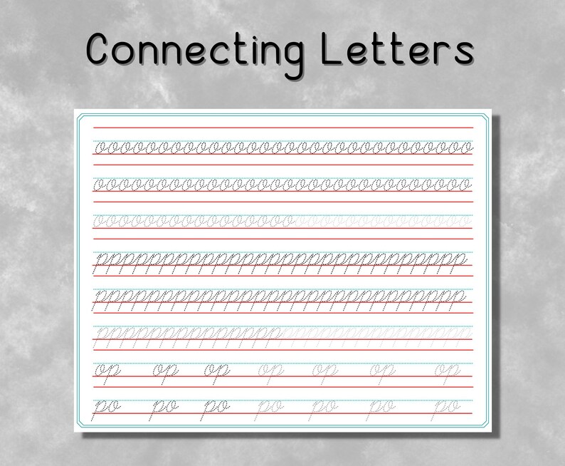 Printable Cursive Alphabet Tracing Pages, Handwritting Practice ...