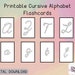 Cursive Alphabet Matching Flashcards, Printable Cursive Letters Tracing ...
