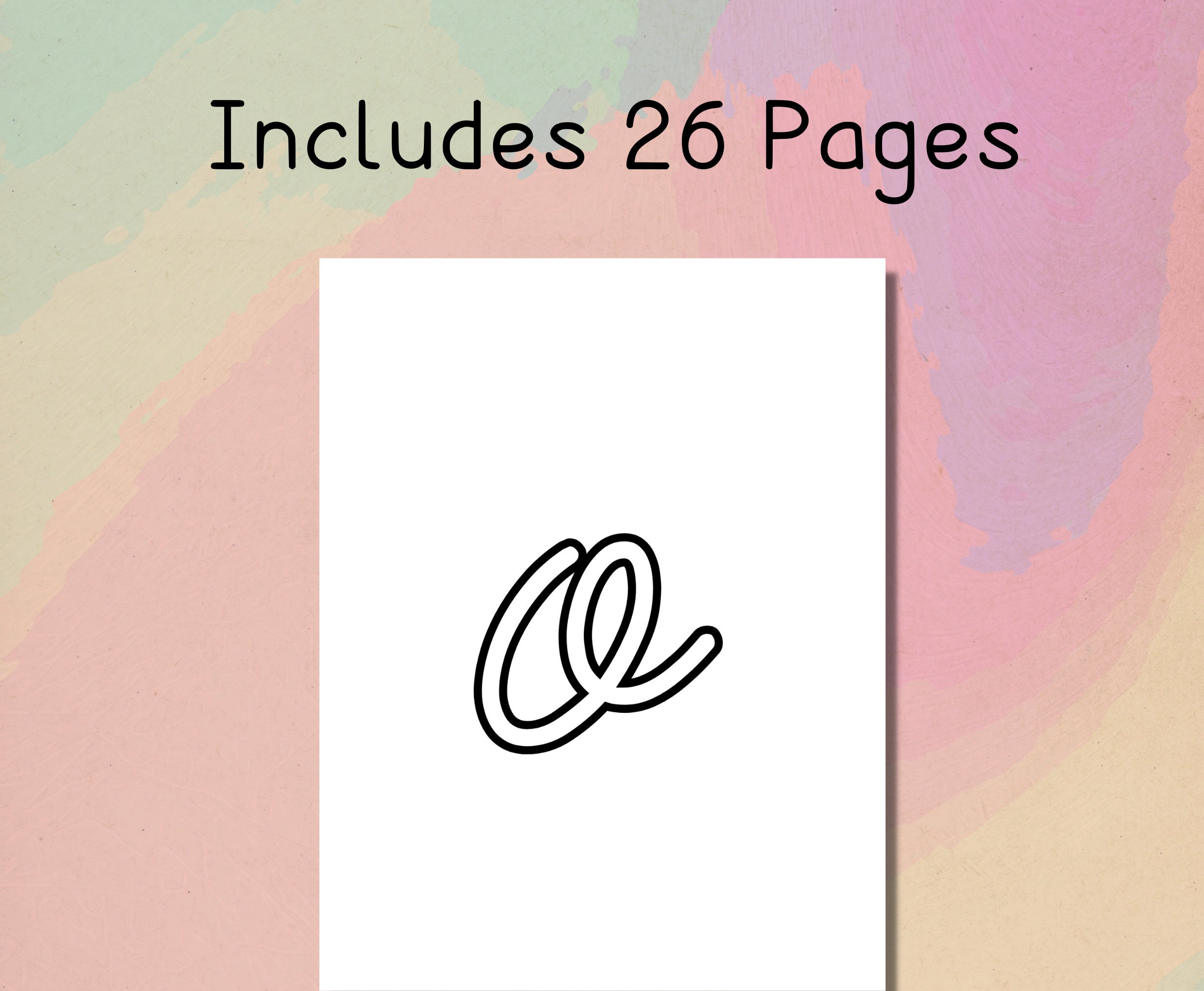 Printable Cursive Alphabet Lowercase Letters, Digital Alphabet Letters ...