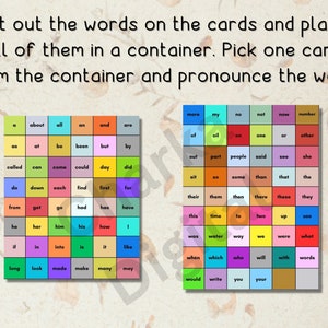 Printable Fry 1st 100 Sight Words Bingo Game, Educational Activity, Kdg ...