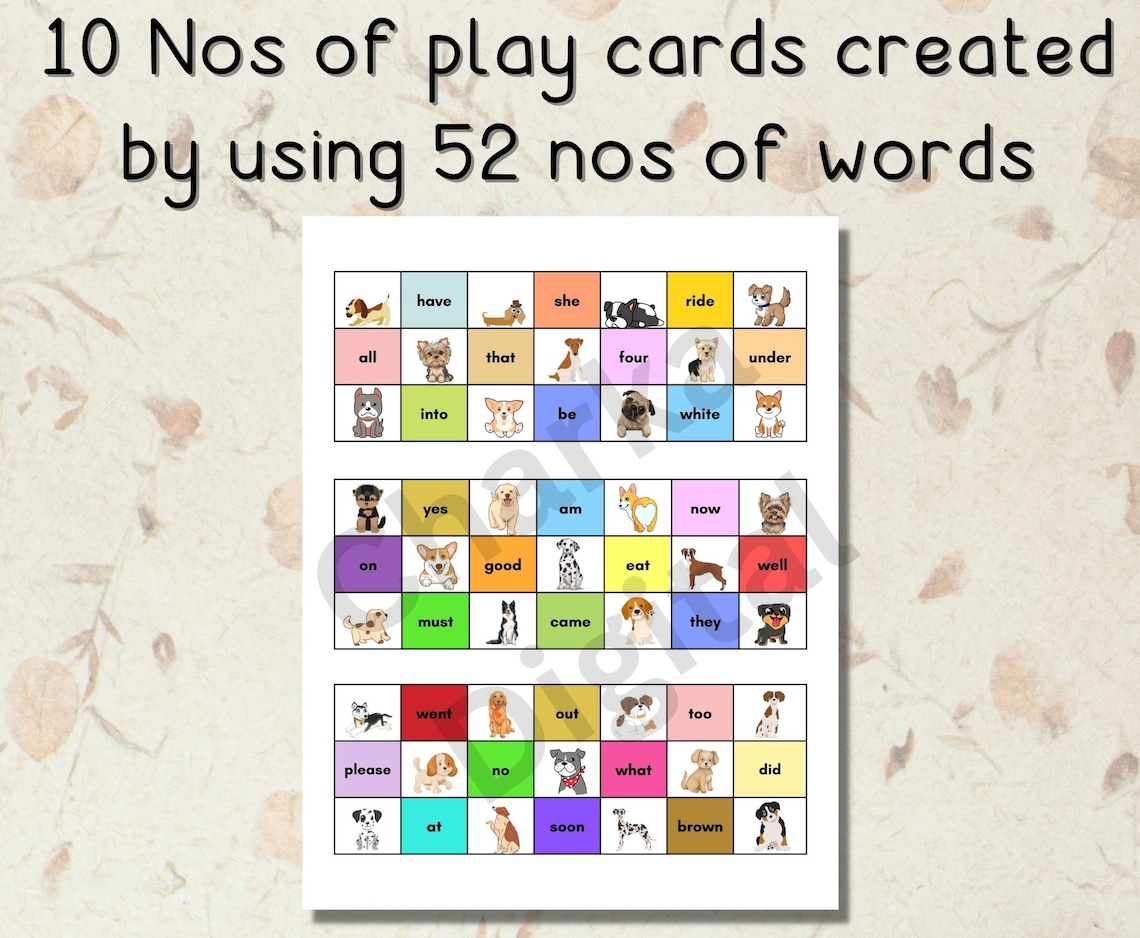 Printable Primer Dolch Sight Words Bingo, Kindergarten Sight Words ...