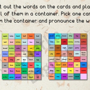 Printable Dolch Nouns Sight Words Bingo, Learning Activity for Kids ...