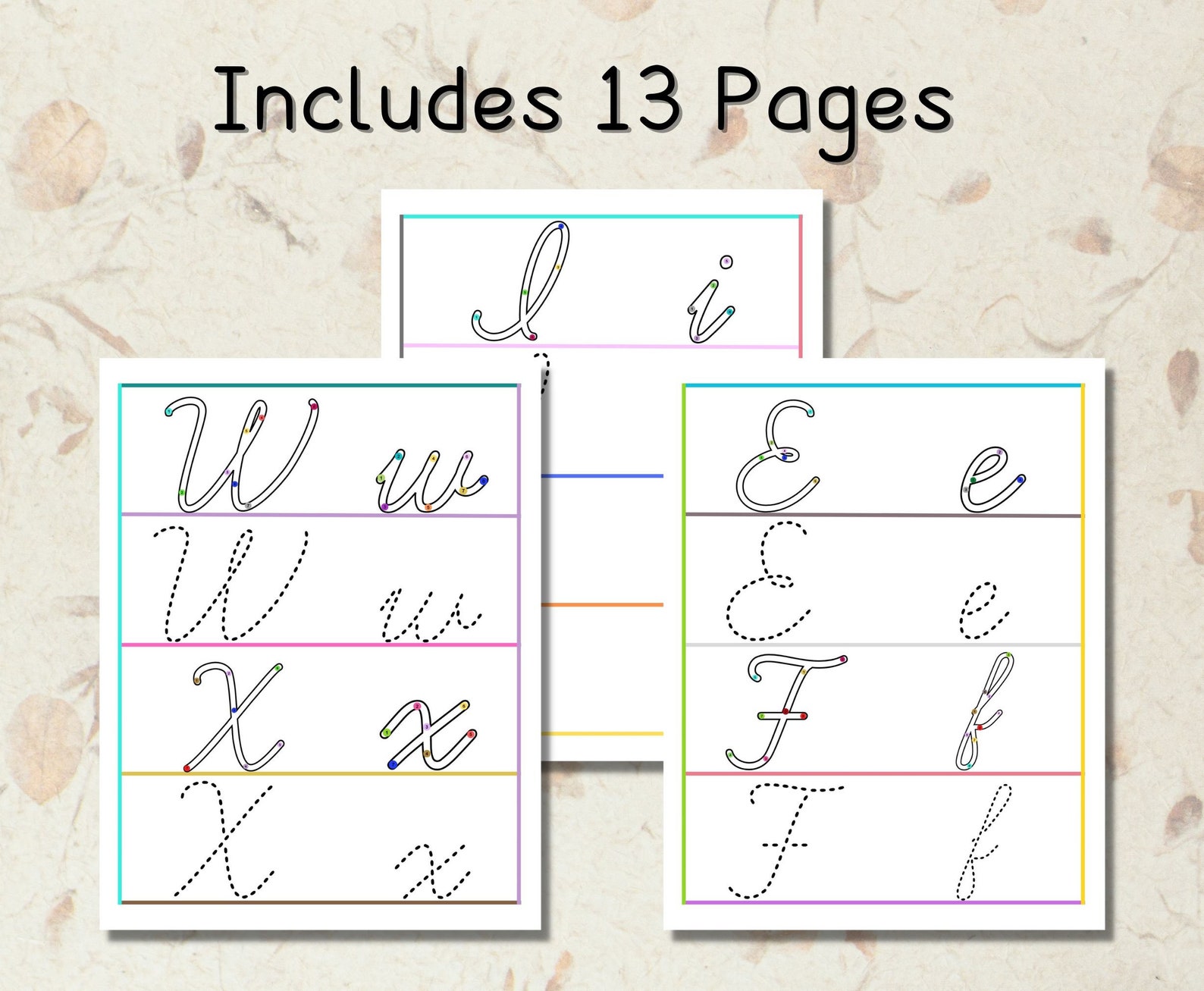 Printable Cursive Alphabet Upper and Lowercase Letters Tracing ...