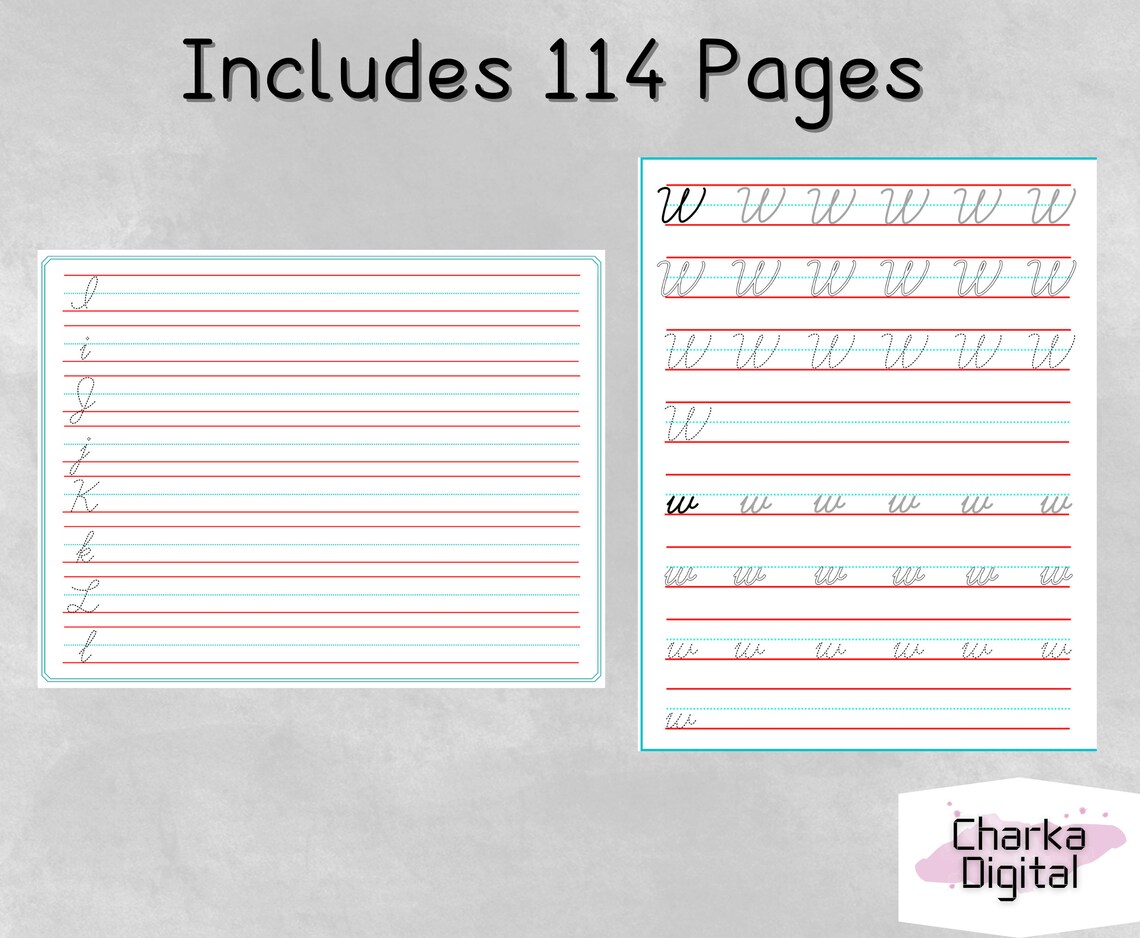 Printable Cursive Alphabet Tracing Bundle, How to Connect Cursive ...