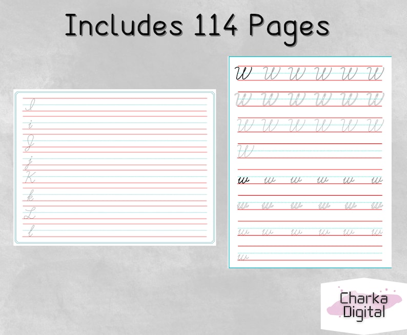 Printable Cursive Alphabet Tracing Bundle, How to Connect Cursive ...
