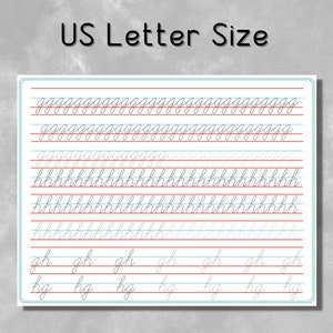 Printable Cursive Alphabet Tracing Pages, Handwritting Practice ...