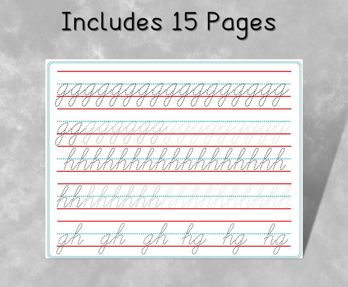 Printable Cursive Alphabet Tracing Practice Sheets, Cursive ...