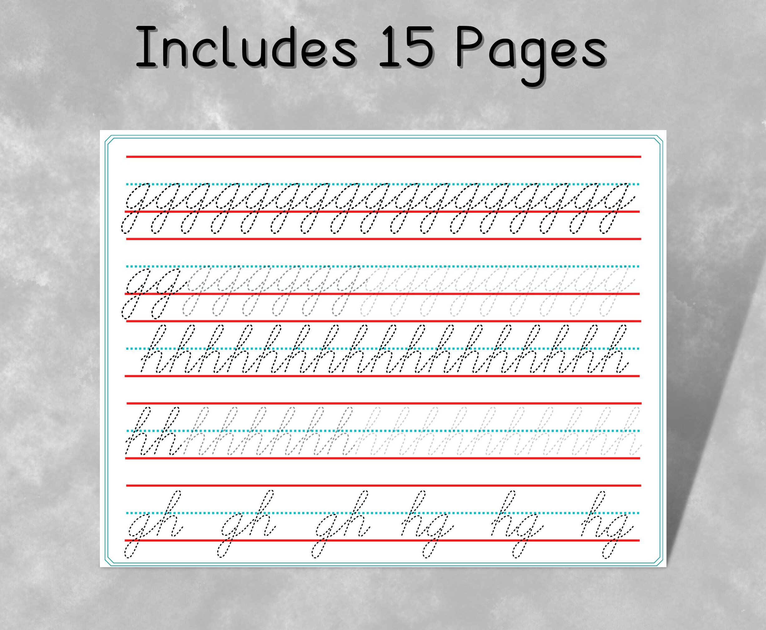 Printable Cursive Alphabet Tracing Practice Sheets, Cursive ...