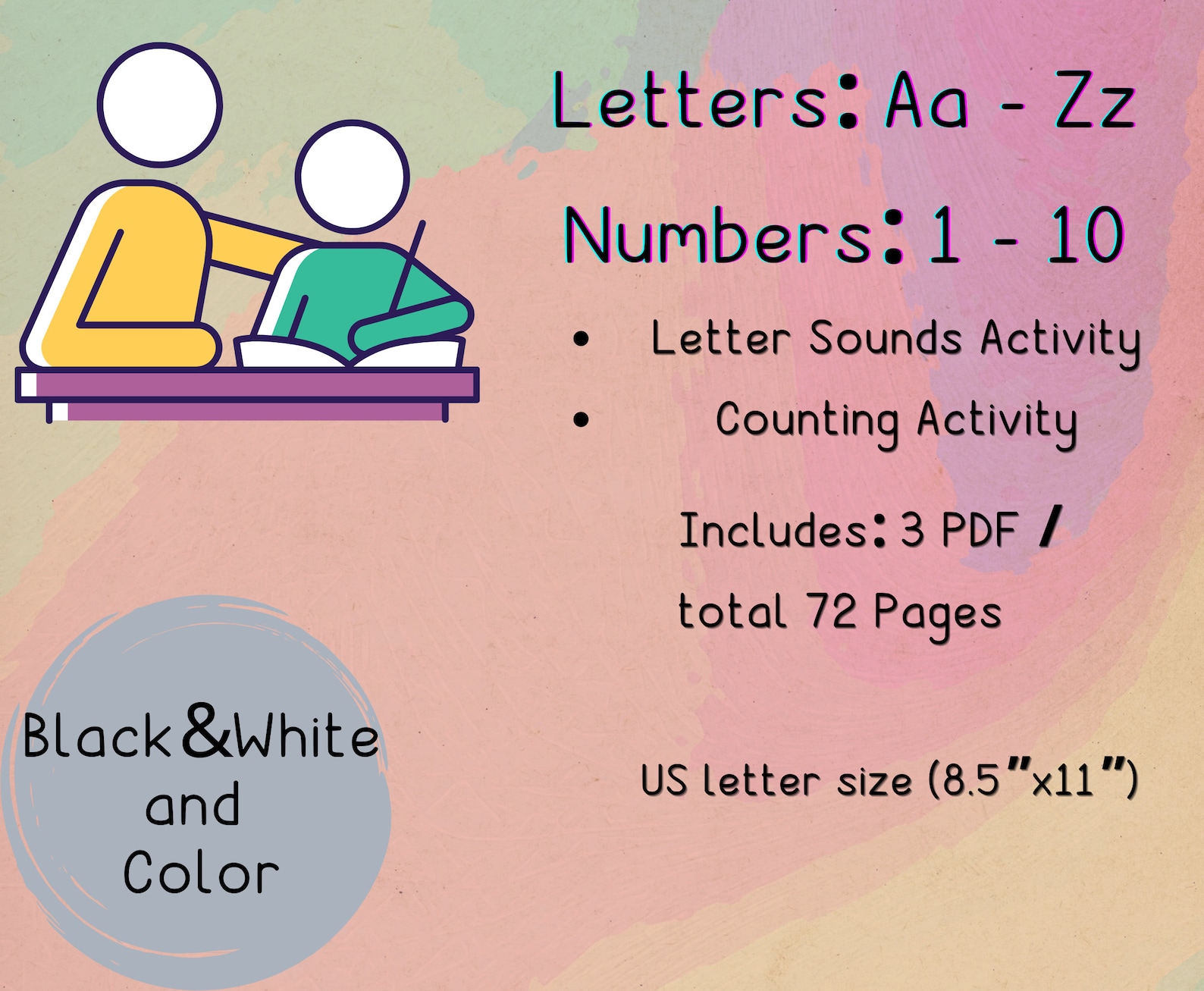 Printable Beginning Sounds Worksheets, Counting Activity, Letters and ...