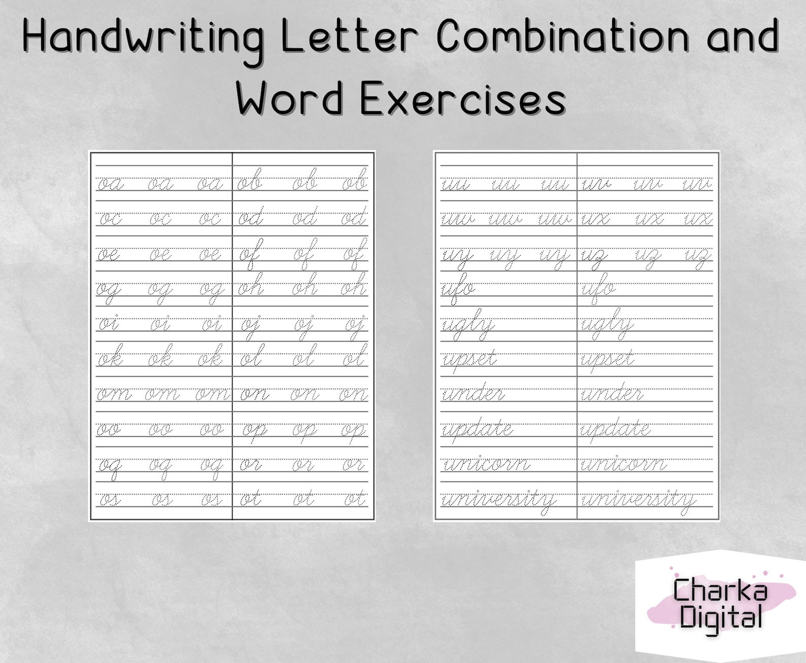 Printable Cursive Alphabet Tracing Bundle, How to Connect Cursive ...