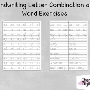 Printable Cursive Alphabet Tracing Bundle, How to Connect Cursive ...