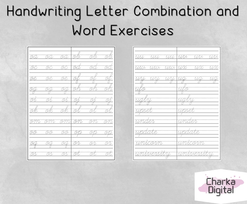 Printable Cursive Alphabet Tracing Bundle, How to Connect Cursive ...