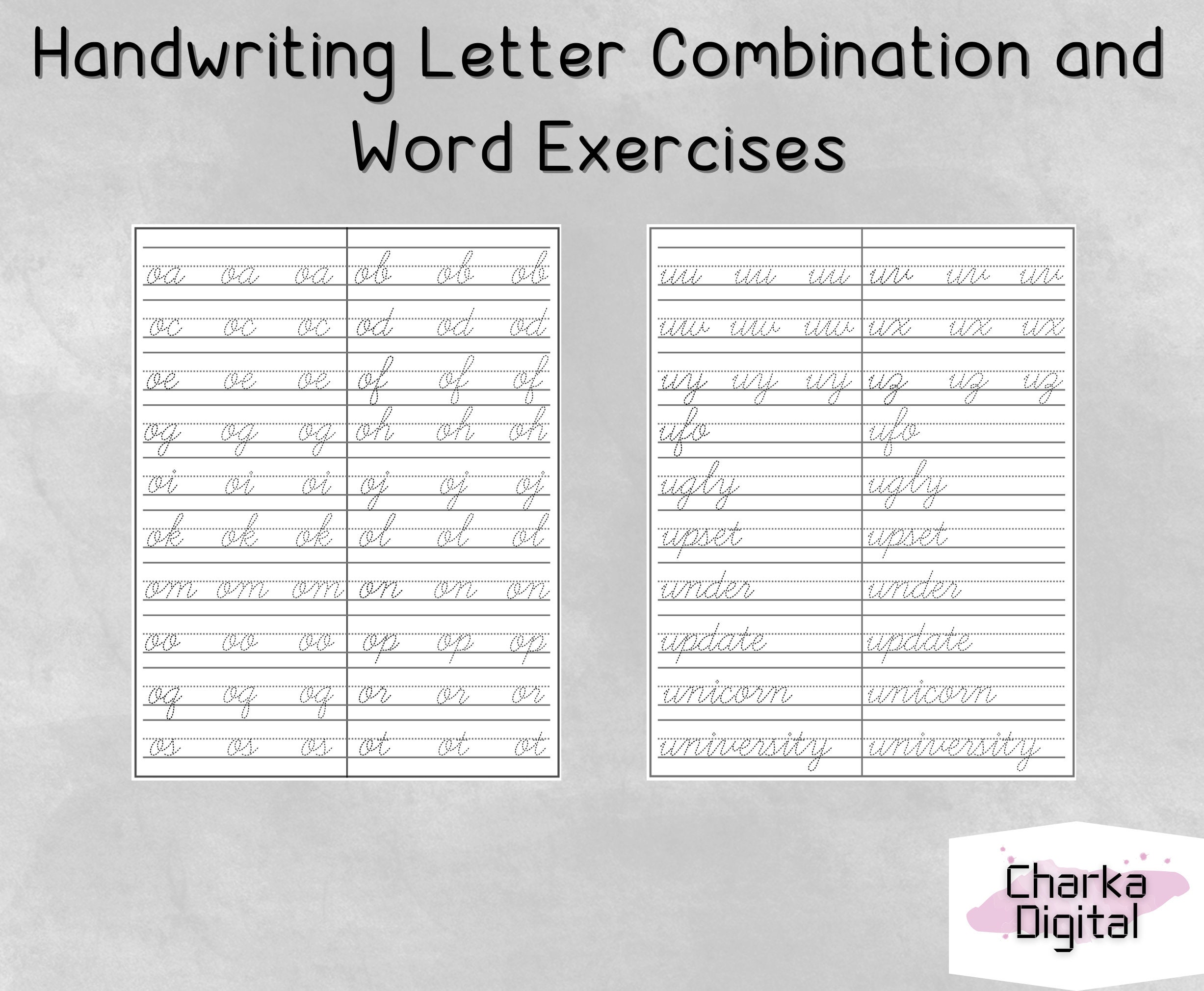 Printable Cursive Alphabet Tracing Bundle, How to Connect Cursive ...