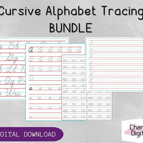 Plastic Cursive Alphabet - Etsy