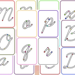 Printable Cursive Alphabet Flashcards, Handwritting Practice Cards ...
