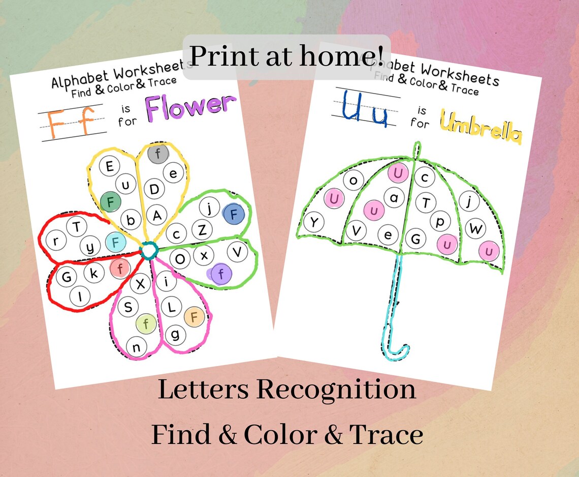 Printable Alphabet Worksheets, Find the Letter ABC Activities, Phonics ...