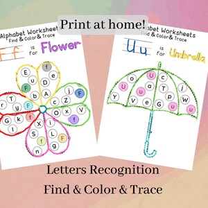 Printable Alphabet Worksheets, Find the Letter ABC Activities, Phonics ...