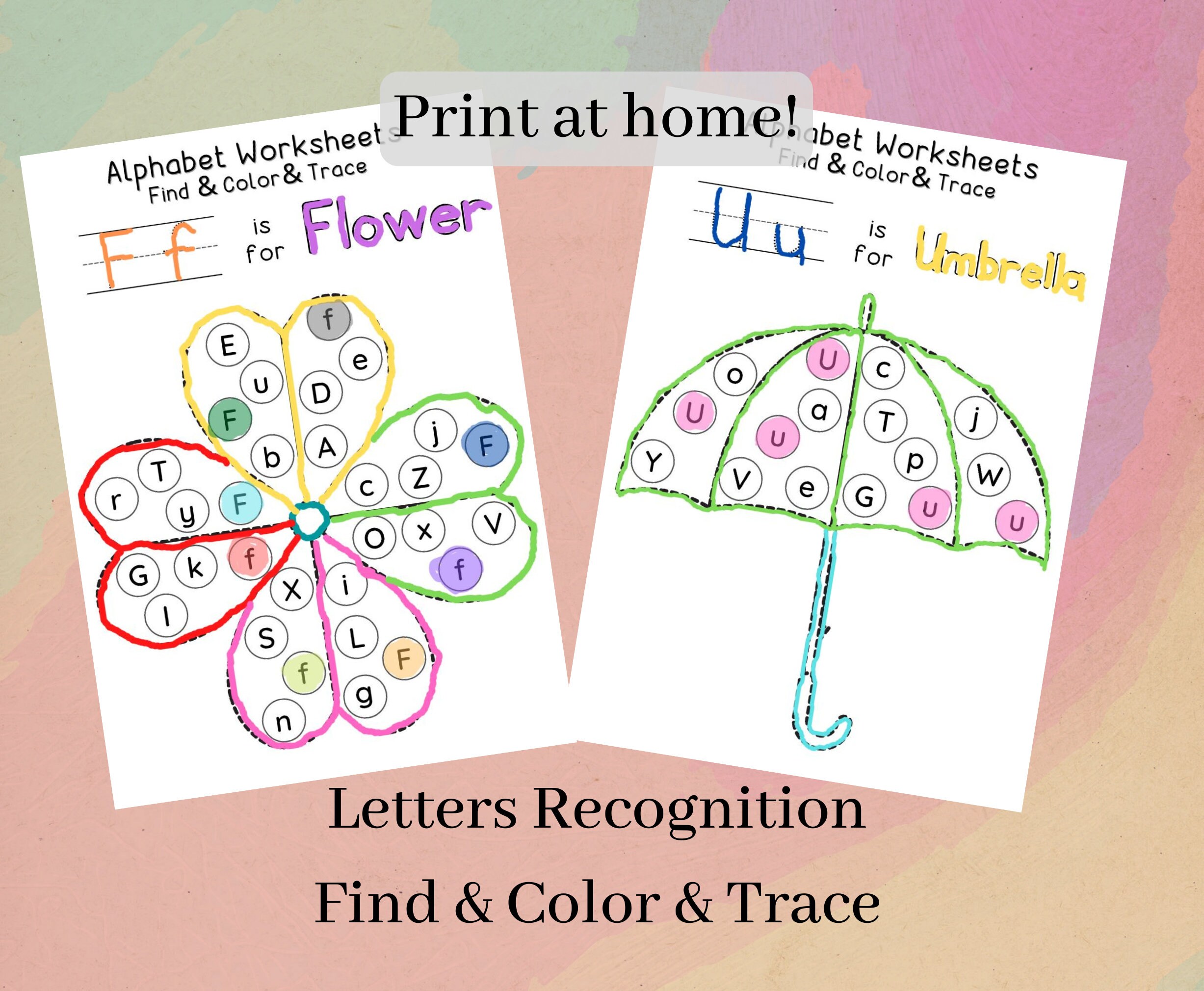 Printable Alphabet Worksheets, Find the Letter ABC Activities, Phonics ...