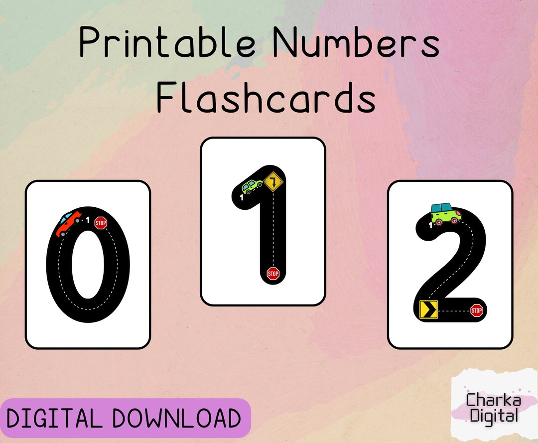 Printable Number Flashcards, Number Tracing Cards, Learn to Write ...