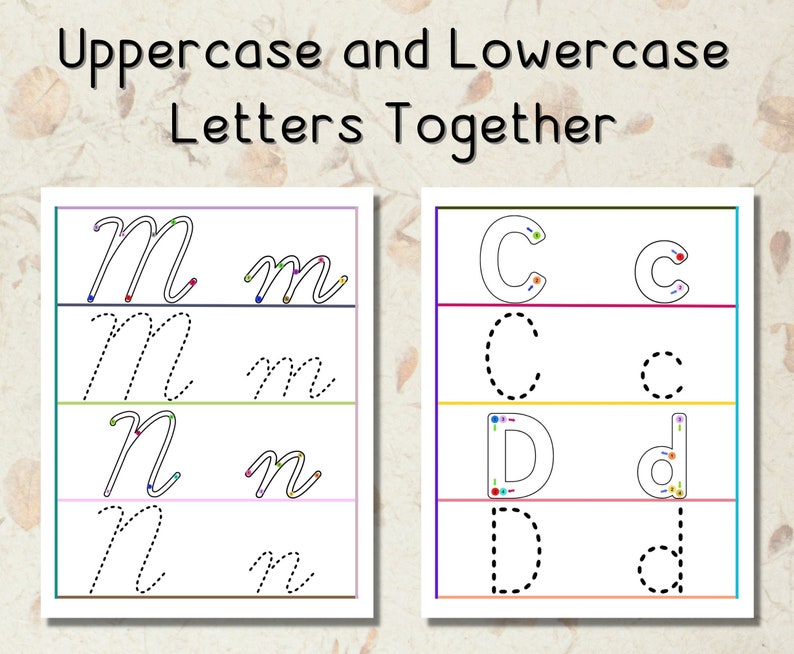 Printable Cursive Alphabet Upper and Lowercase Letters Tracing ...