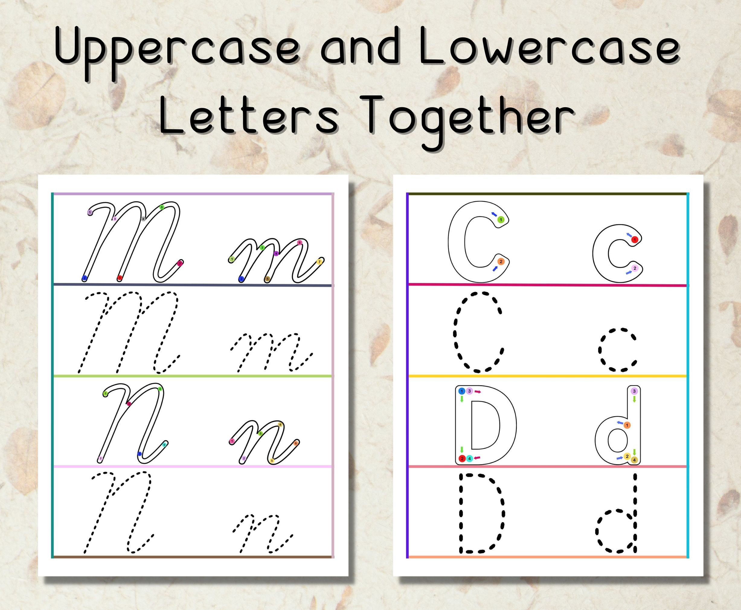 Printable Cursive Alphabet Upper and Lowercase Letters Tracing ...