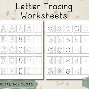 Printable Alphabet Letters Tracing Worksheets, Handwritting Practice ...