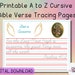 Printable A to Z Cursive Bible Verse Tracing Worksheets, Cursive ...