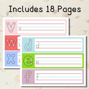 Printable Alphabet Letters Tracing Pages, Uppercase and Lowercase ...