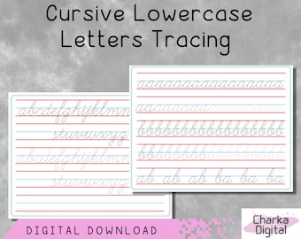 Alphabet Tracing Rainbow Letter Practice Instant Download - Etsy