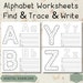 Printable Find and Trace and Write Alphabet Worksheets, Handwriting ...