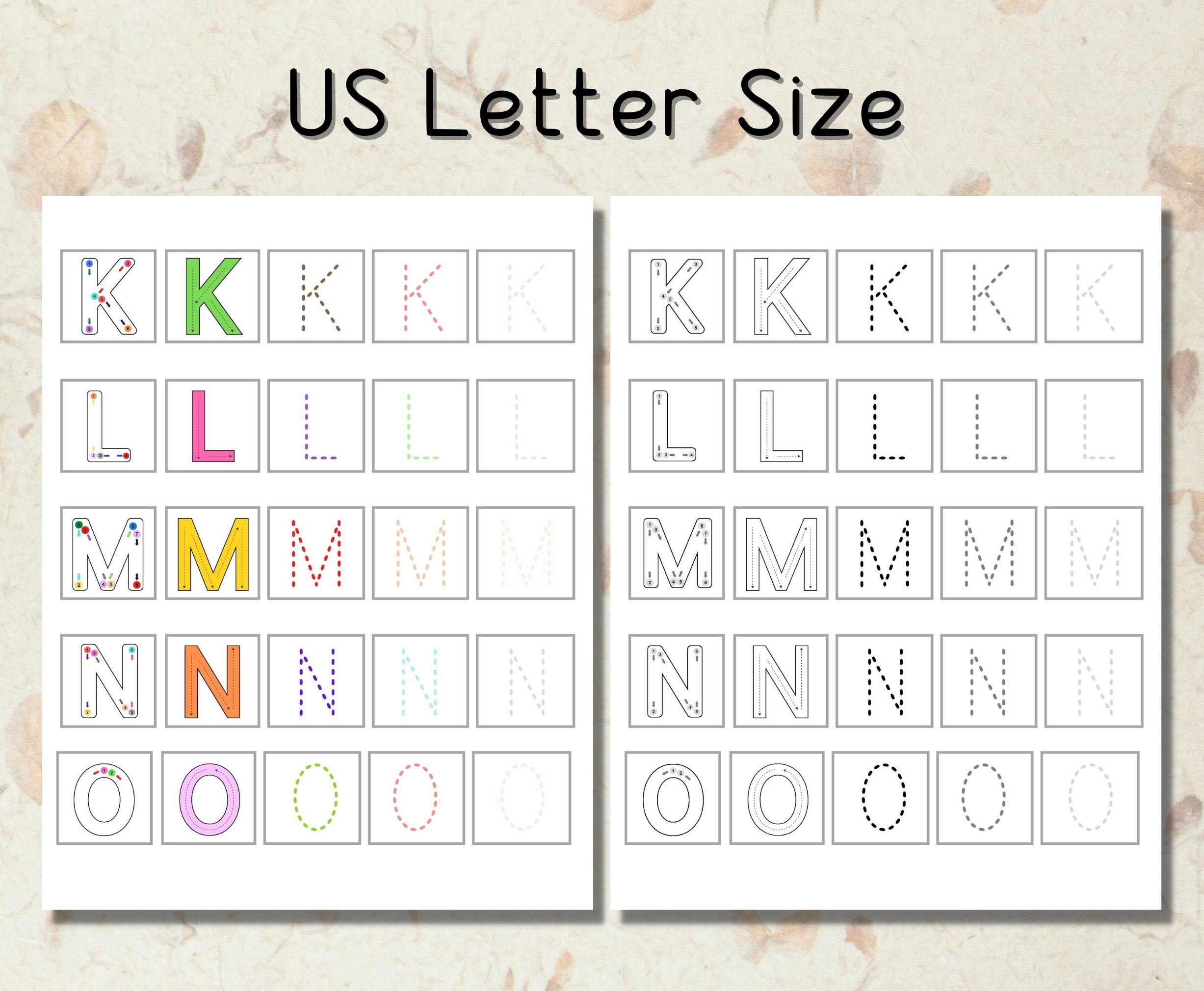 Printable Alphabet Letters Tracing Worksheets, Alphabet Activities ...