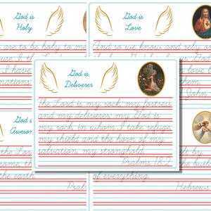 Printable A to Z Cursive Bible Verse Tracing Worksheets, Cursive ...