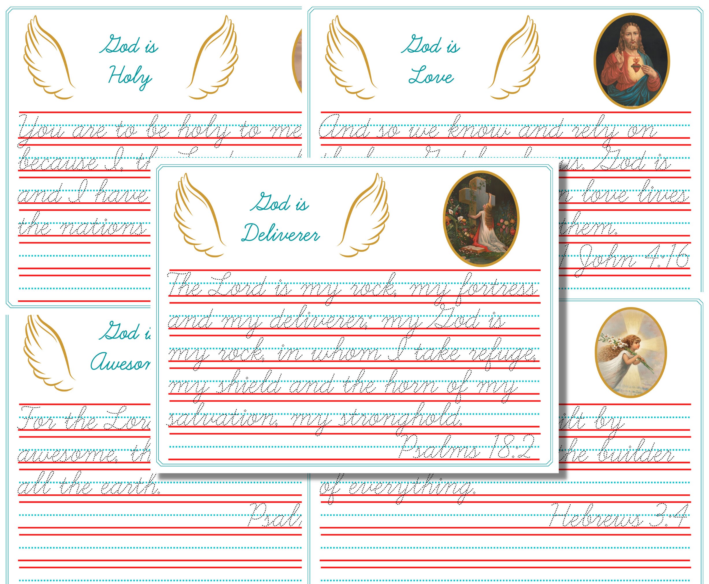 Printable A to Z Cursive Bible Verse Tracing Worksheets, Cursive ...