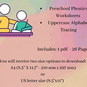 Printable Alphabet Worksheets, Learn the Letters, Uppercase Alphabet ...