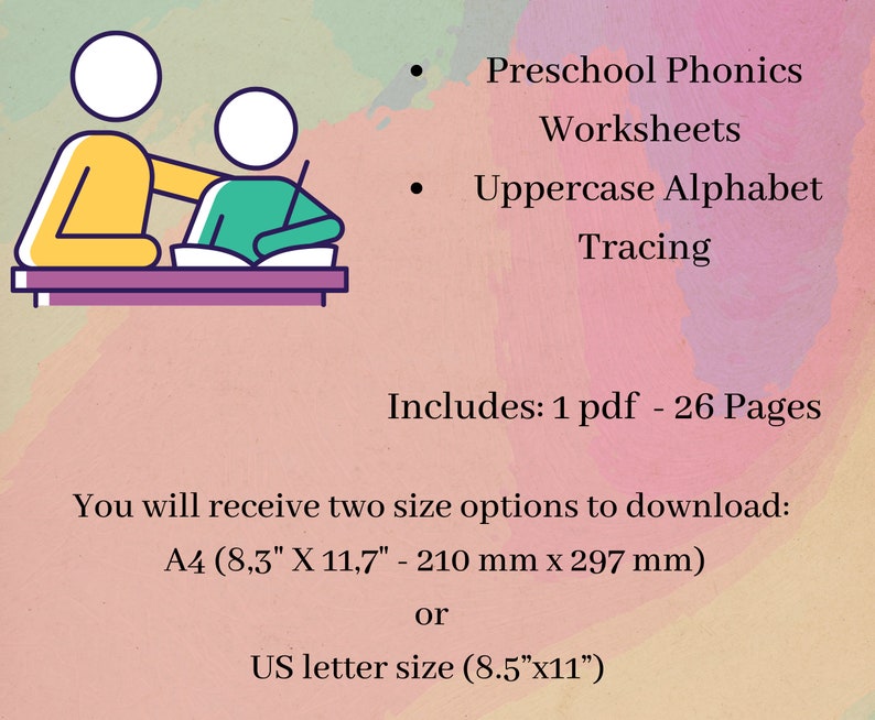 Printable Alphabet Worksheets, Learn the Letters, Uppercase Alphabet ...