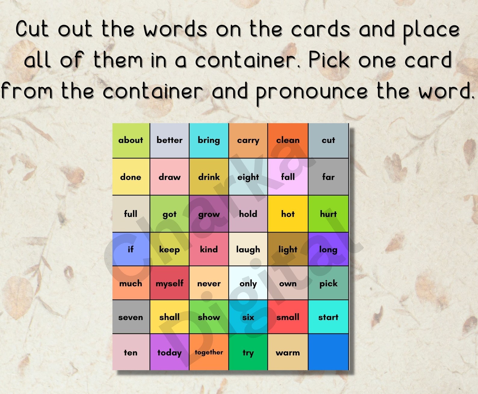 Printable 3st Grade Dolch Sight Words Bingo, Learning Activity for Kids ...