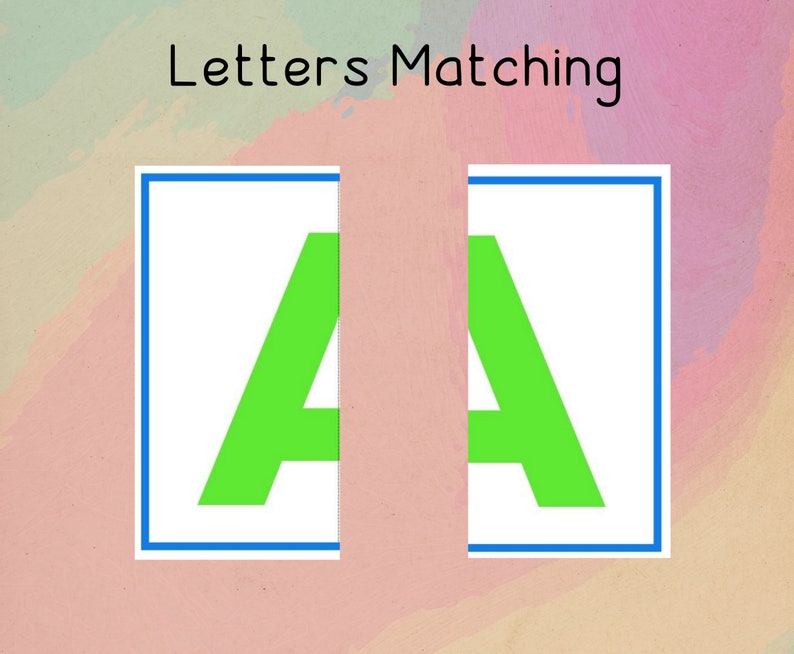 Printable Alphabet Puzzle Flashcards, Letter Matching Cards, Letter ...