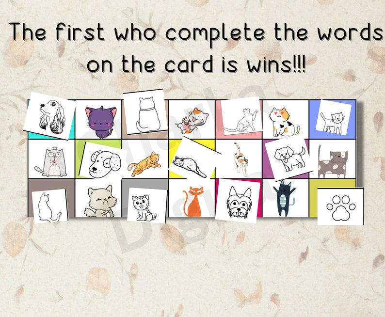Printable Dolch Nouns Sight Words Bingo, Learning Activity for Kids ...