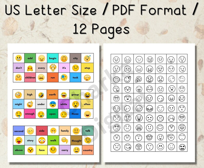 Printable Fry 3rd 100 Sight Words Bingo Cards, Educational Game, 2nd ...