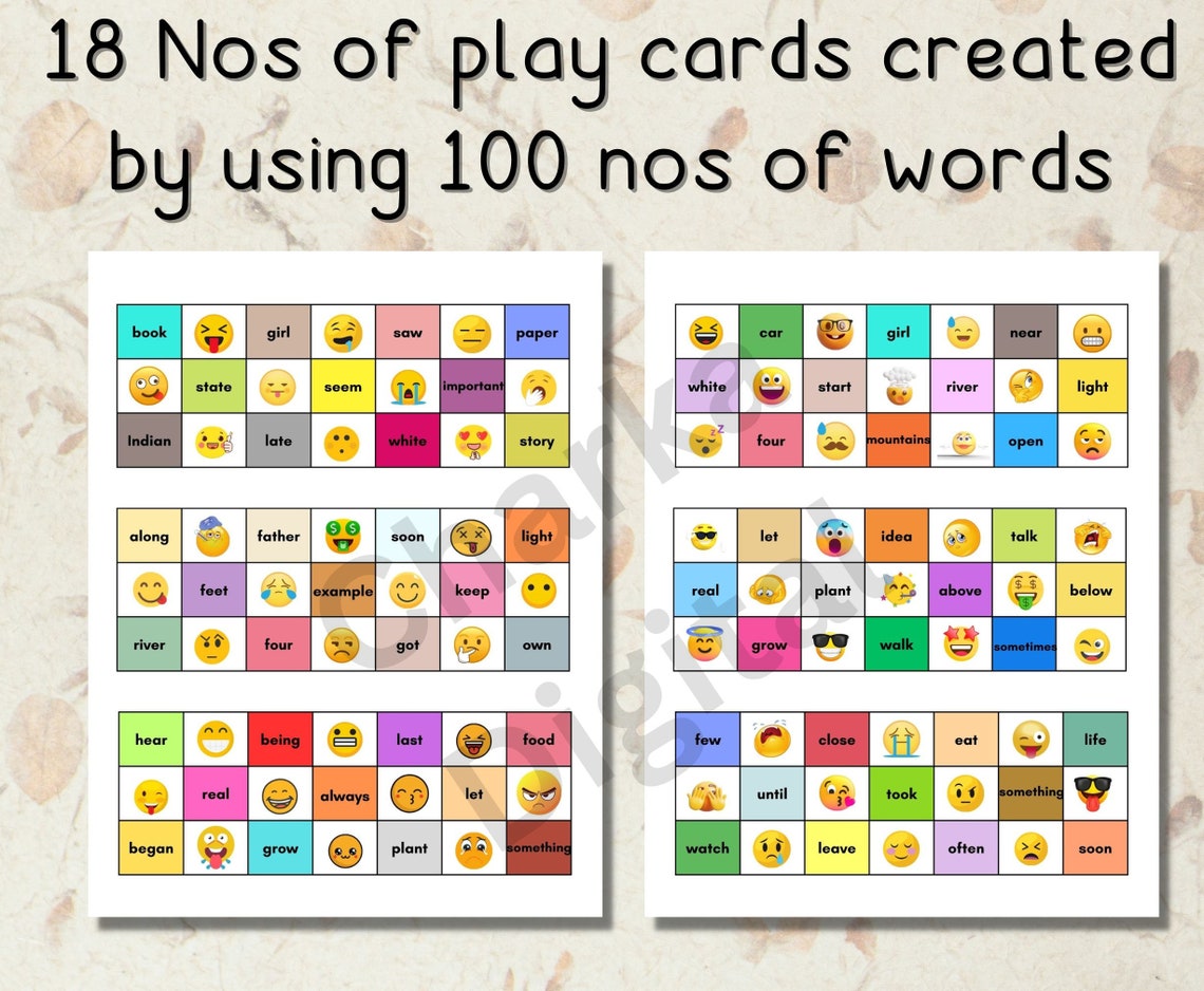 Printable Fry 3rd 100 Sight Words Bingo Cards, Educational Game, 2nd ...