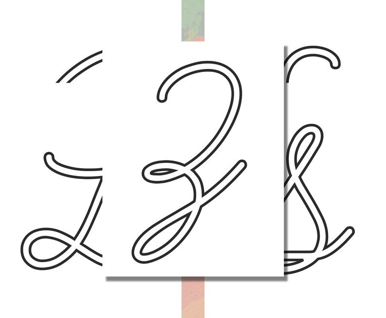 Printable Cursive Alphabet Uppercase Letters, Cursive Capital Letters ...