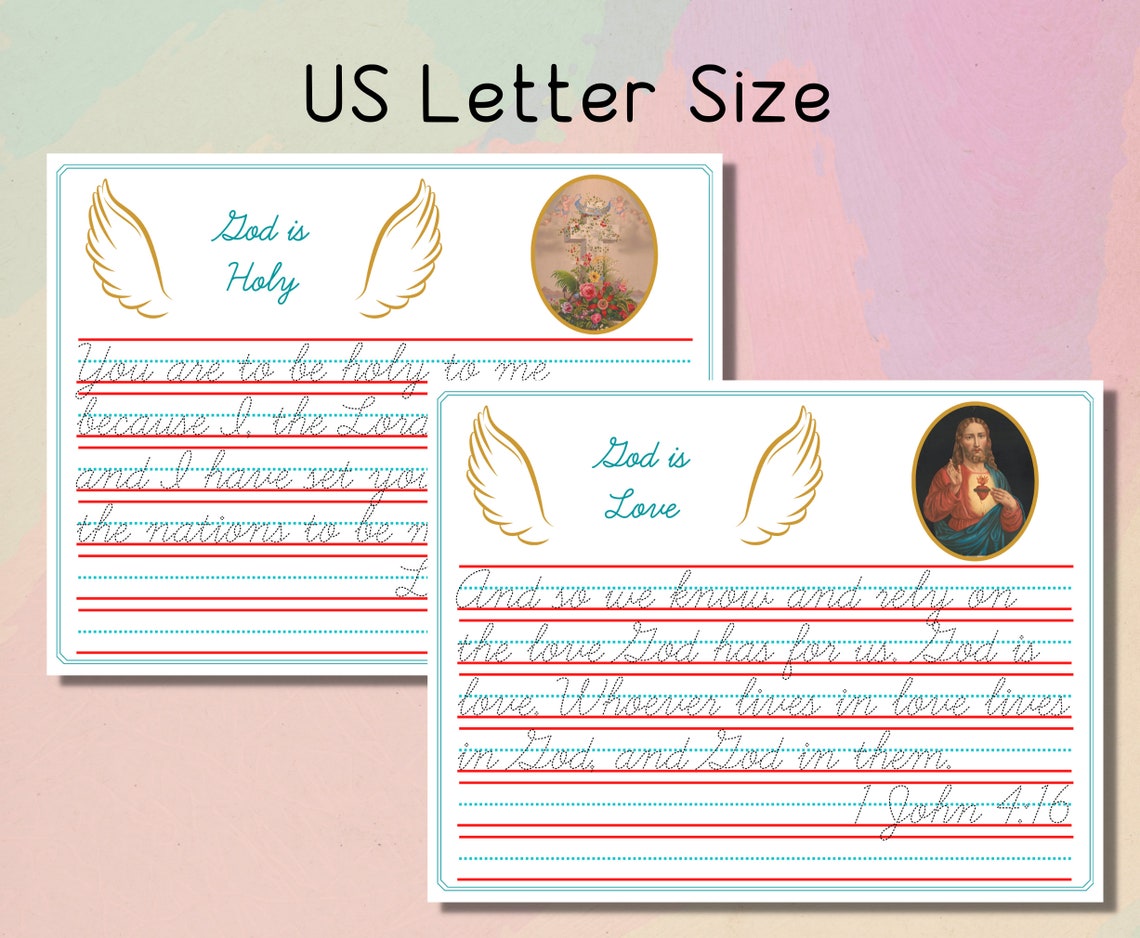 Printable A to Z Cursive Bible Verse Tracing Worksheets, Cursive ...