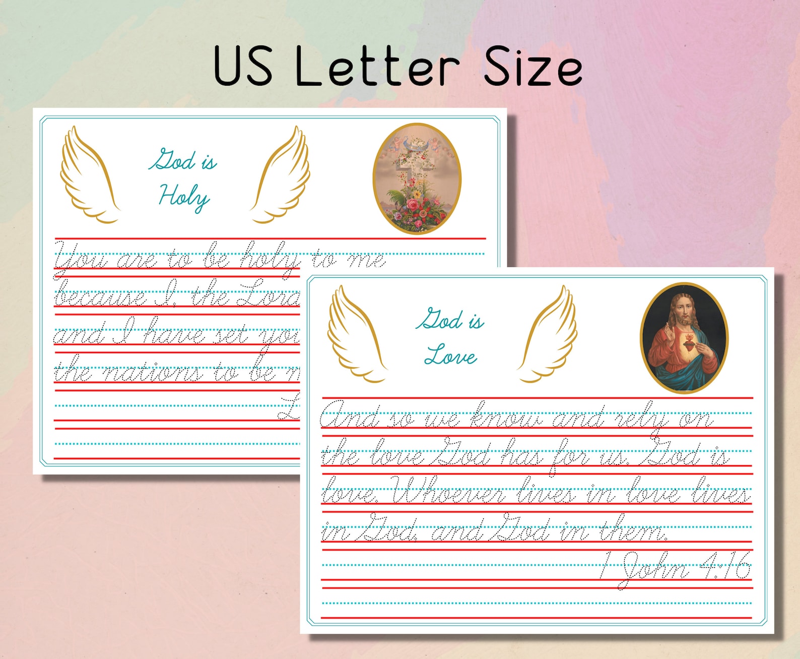 Printable A to Z Cursive Bible Verse Tracing Worksheets, Cursive ...
