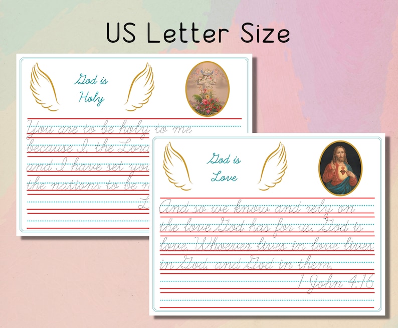 Printable A to Z Cursive Bible Verse Tracing Worksheets, Cursive ...